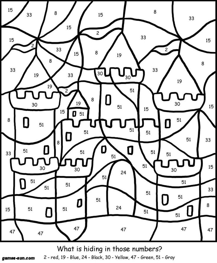 Free Printable Color By Number Coloring Pages For Adults At